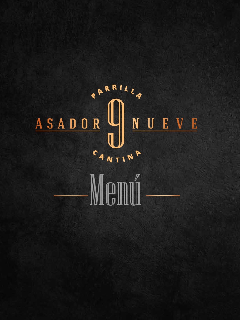 Menú del Asador 9 Nueve | PDF | pesto | Alimentos