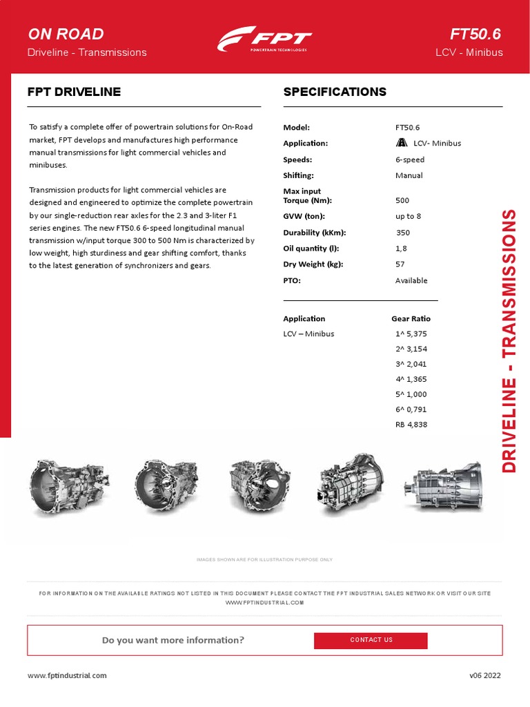 Driveline_Transmission_FT50.6 | PDF | Manual Transmission | Vehicles
