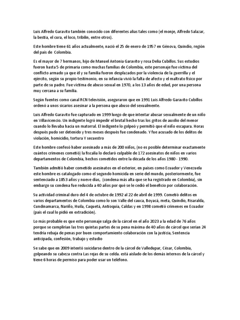 RESEÑA GARAVITO | PDF | Justicia | Crimen y violencia