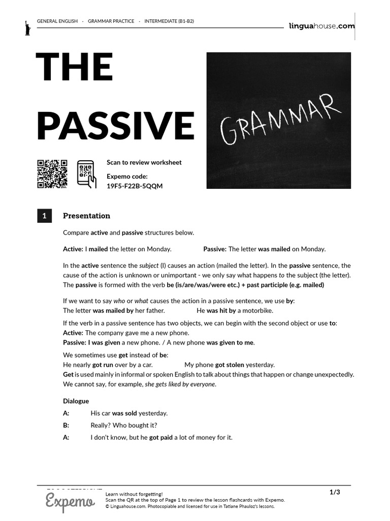 the-passive-american-english-teacher | PDF | English Language | Subject ...