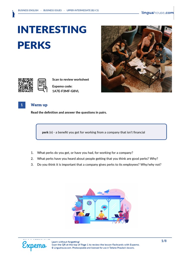 Business English: Understanding Employee Perks | PDF | Employee ...