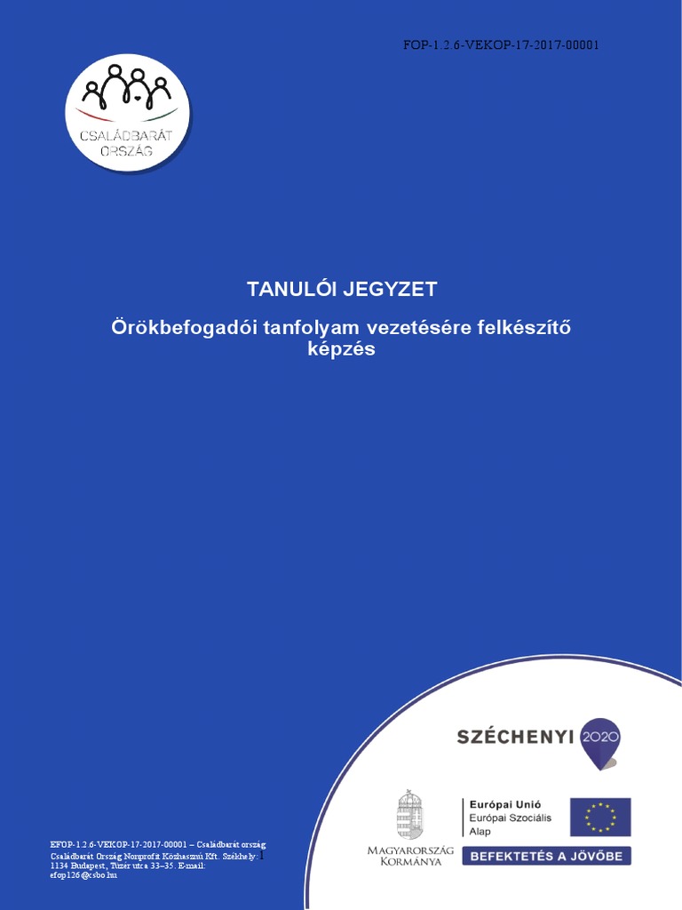Orokbefogado Tanfolyam Tanulã I Jegyzet | PDF
