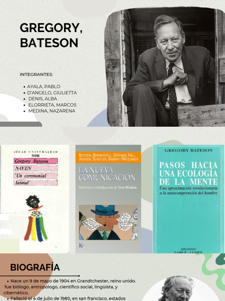 Gregory Bateson | PDF | Sicología | Ciencia cognitiva