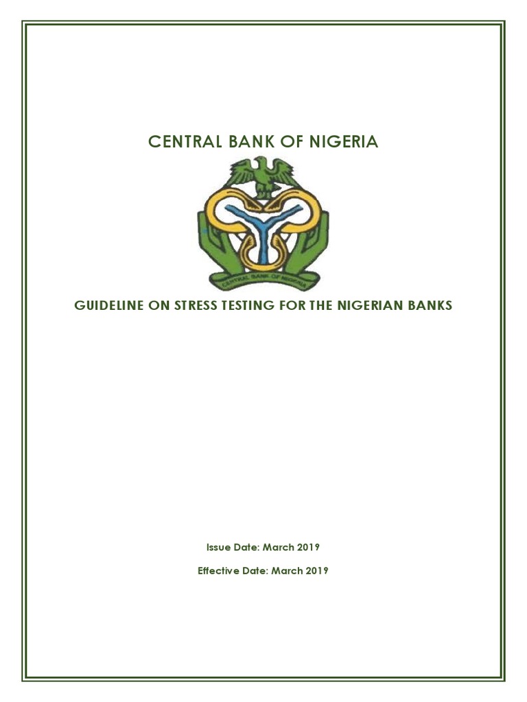 Guideline On Stress Testing For Nigerian Banks | PDF | Stress Test ...