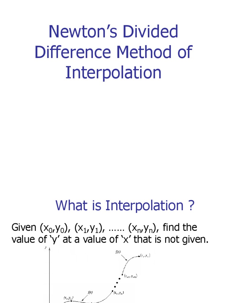 15 Newtons Divided Difference Lecture Pdf Interpolation Mathematics 