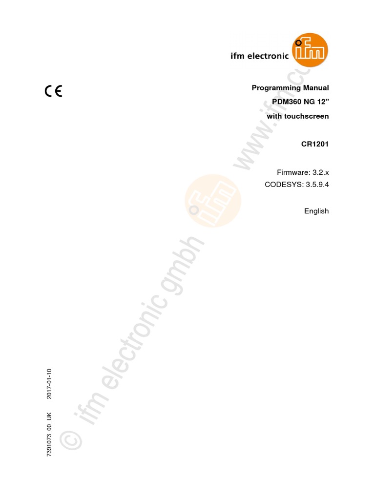 Programming Manual PDM360 NG 12" With Touchscreen: Firmware: 3.2.x CODESYS: 3.5.9.4 | PDF ...