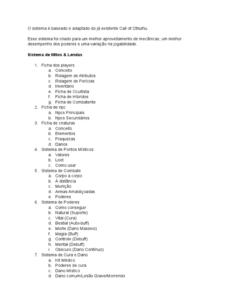 Sistema de Lendas Urbanas - Metanoia | PDF | Morte | Armas de fogo