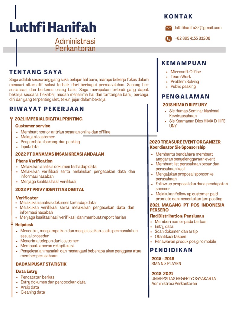 Luthfi Hanifah: Administrasi Perkantoran | PDF