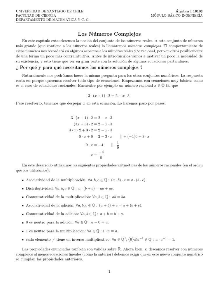 Comple Jos | PDF | Número complejo | Ecuaciones