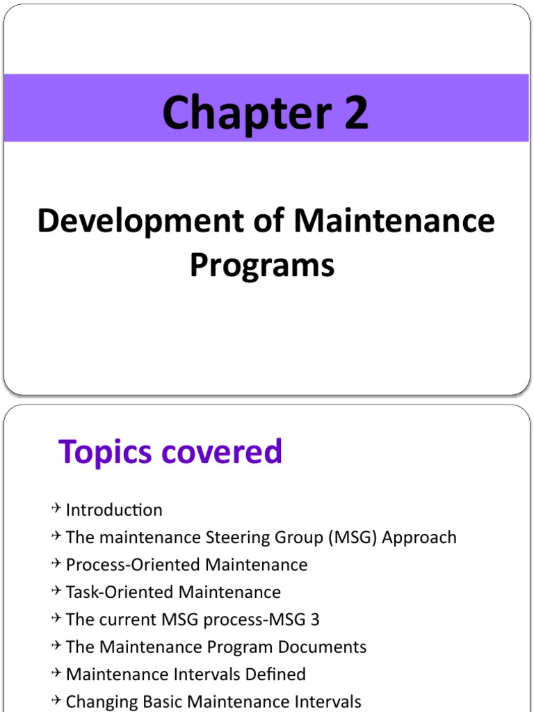 Chapter 2 Development of Maintenance Programs2 1670987397286 | PDF | Reliability Engineering ...