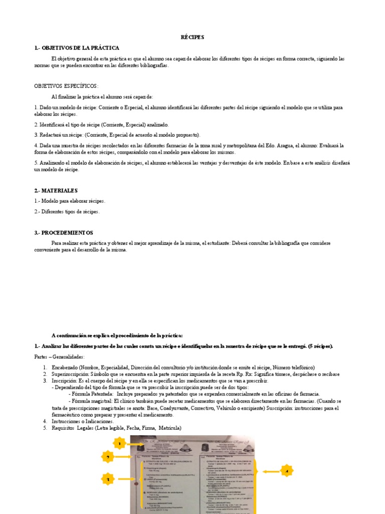 Récipe - Práctica | PDF | Medicamentos con receta | Farmacia
