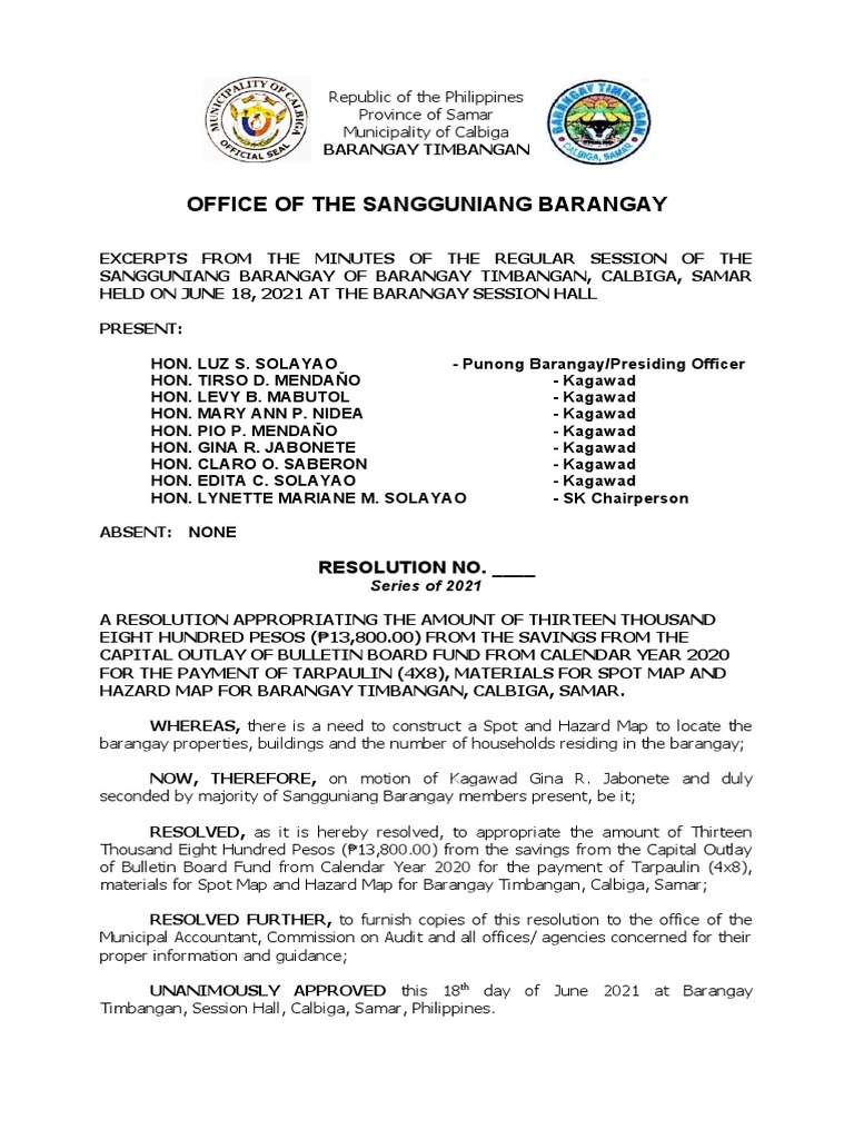 Resolution 2021 (Spot Map & Hazard Map Project) | PDF