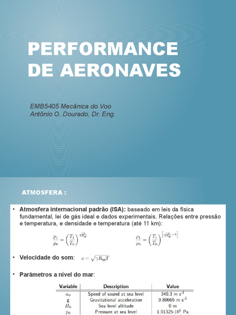 Mecânica de Voo, Performance de Aeronaves | PDF | Voo | Motor a jato