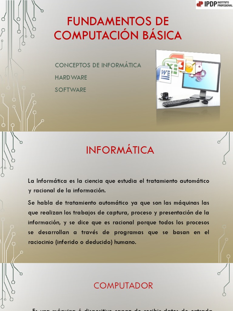 Fundamentos Computacion Basica Top | PDF | Hardware de la computadora | Almacenamiento de datos ...