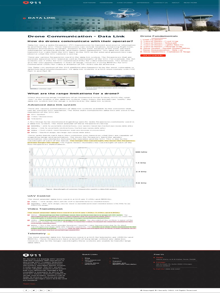 Drone Communication - Data Link | PDF | Unmanned Aerial Vehicle | Wireless