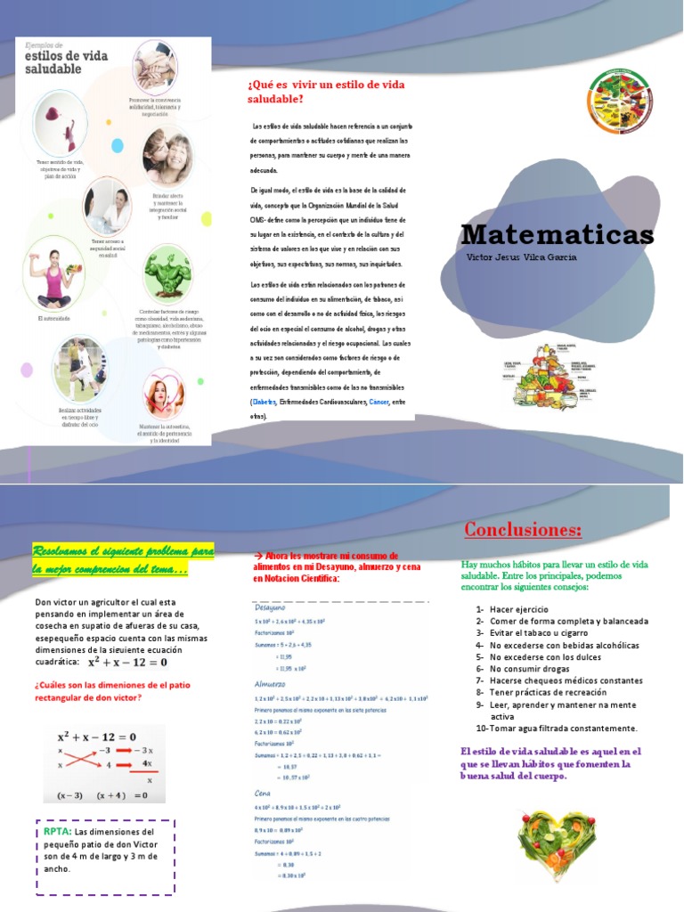 Triptico - MATEMATICAS | PDF