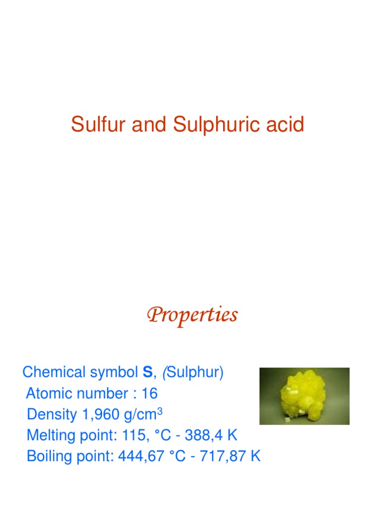 Unit 5 | PDF | Sulfuric Acid | Sulfur