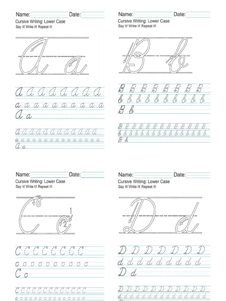 Cursive Letters | PDF