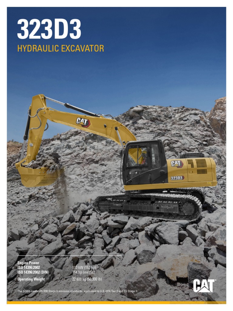 Ficha Técnica CAT323D3 | PDF | Horsepower | Manufactured Goods