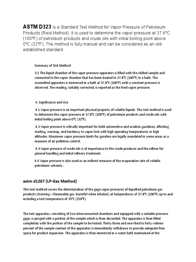 Astm D323 | PDF | Pressure | Liquids