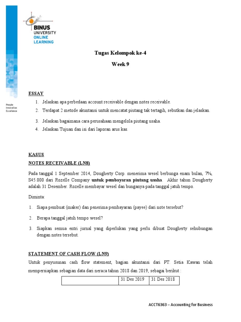 Tugas Kelompok Ke-4 Week 9: Essay | PDF
