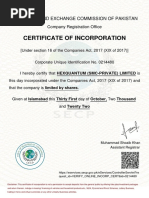 Certificate of Incorporation | PDF