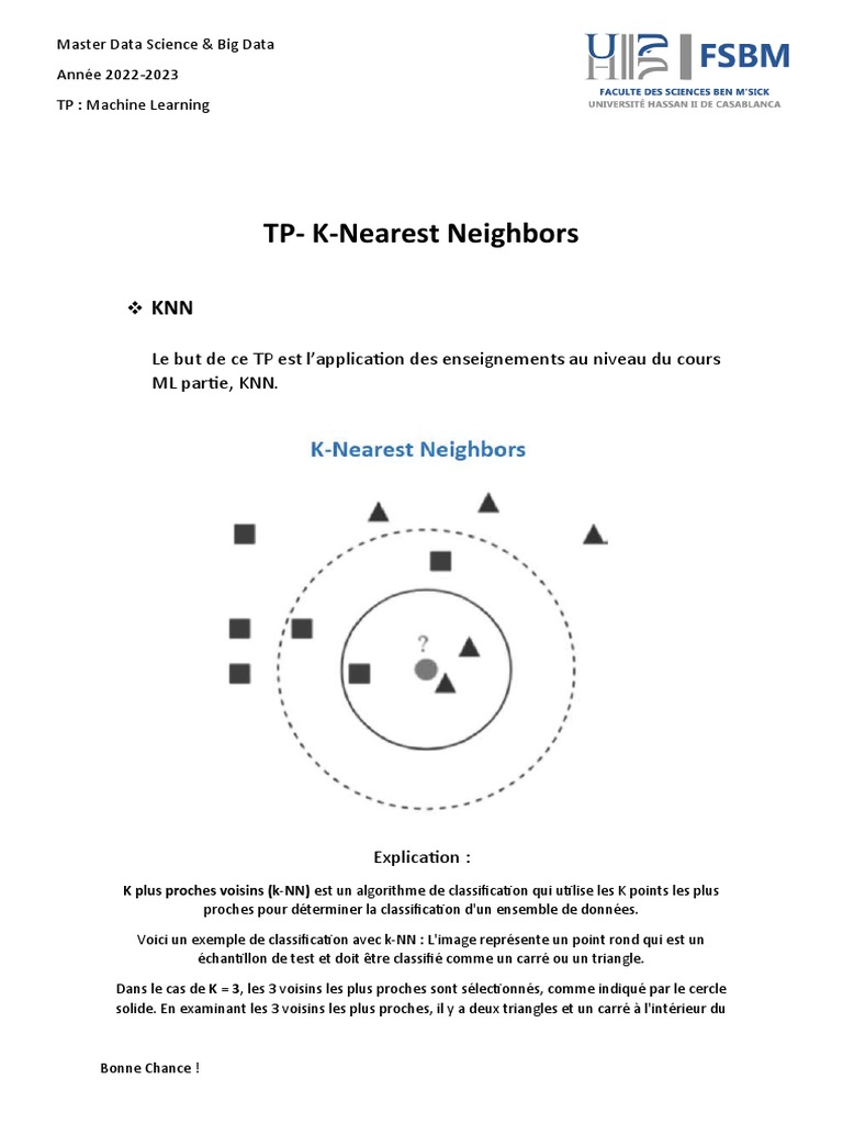 Exercice KNN : Classification cancer | PDF | Mathématiques appliqués