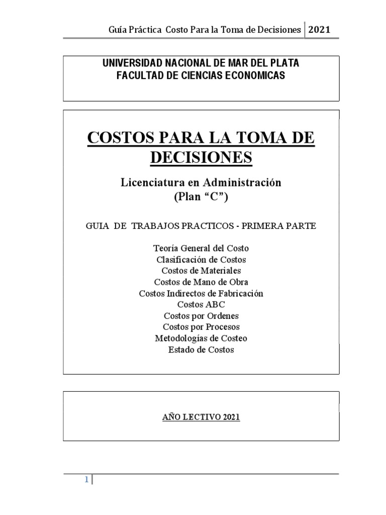 Guia CTD 2021 1ra Parte | PDF | Presupuesto | Panes