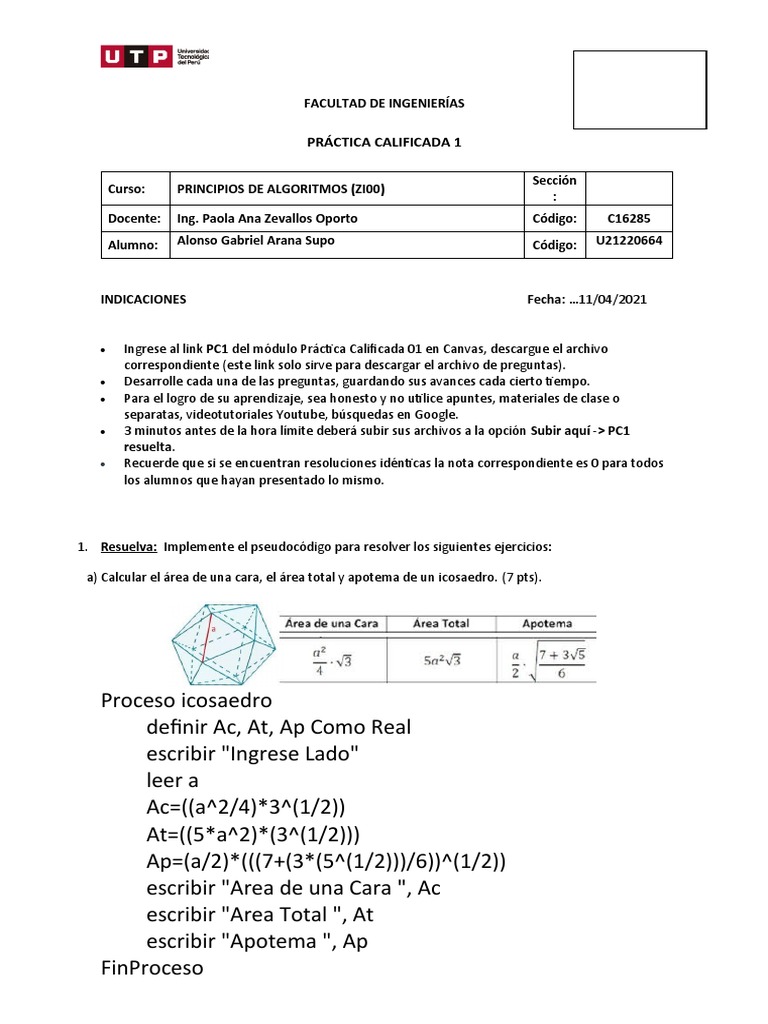 2021 PC01 A Alonso Arana | PDF | Programación de computadoras ...