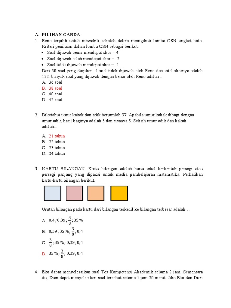 Soal Tryout MTK 2022-2023 | PDF
