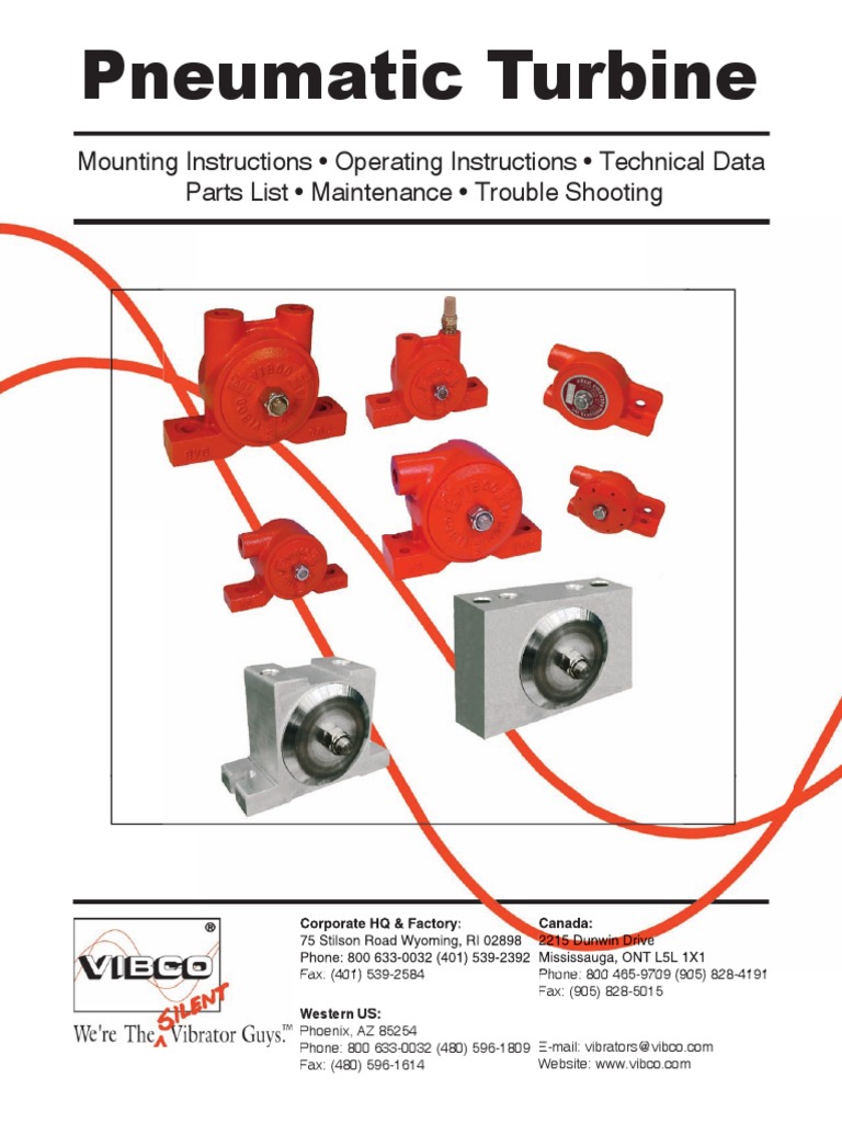 Turbine Vibrator Manual | PDF | Valve | Machines