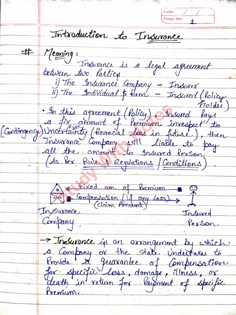 Insurance - Types and Principles | PDF