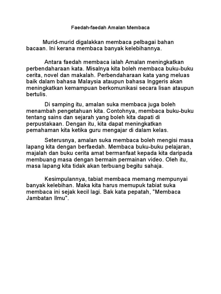 Faedah Membaca | PDF