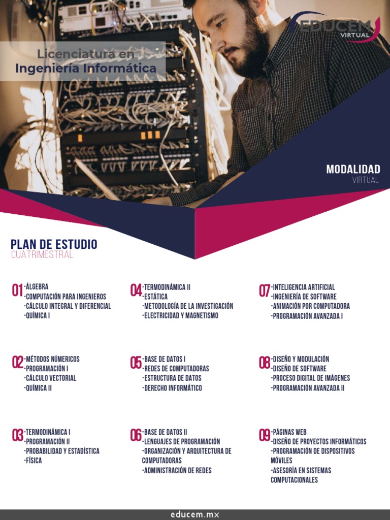 Licenciatura en Ingenieria en Informatica Virtual Educem | PDF | Ciencias de la Computación ...