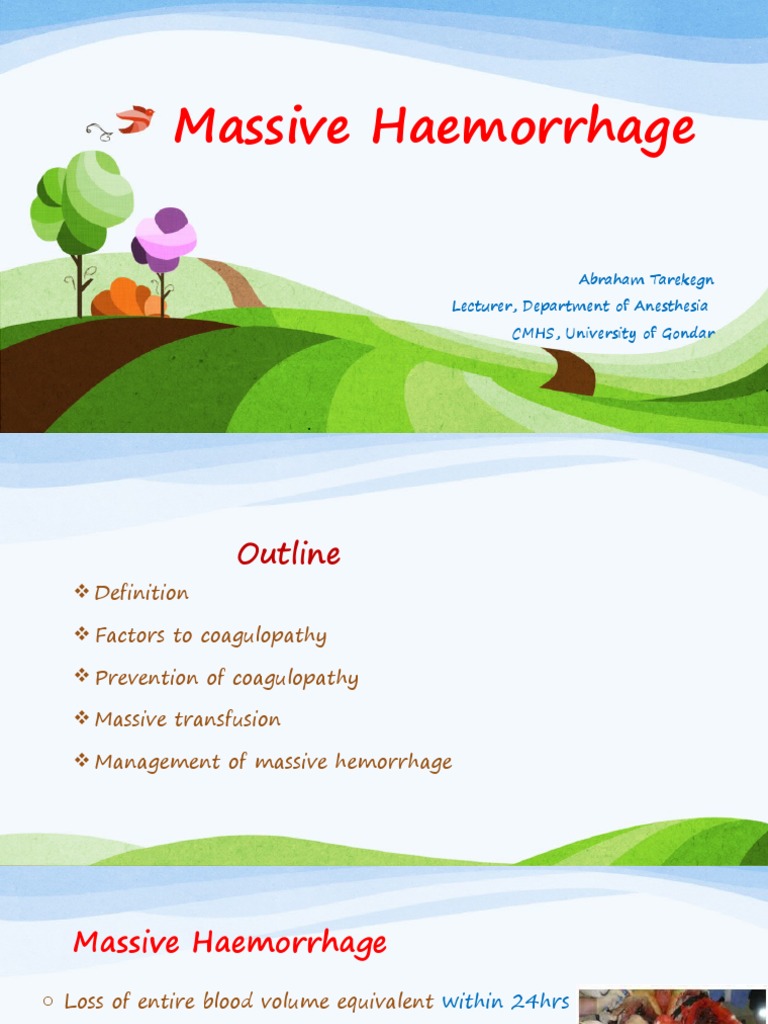 4.massive Hemorrhage | PDF | Bleeding | Platelet