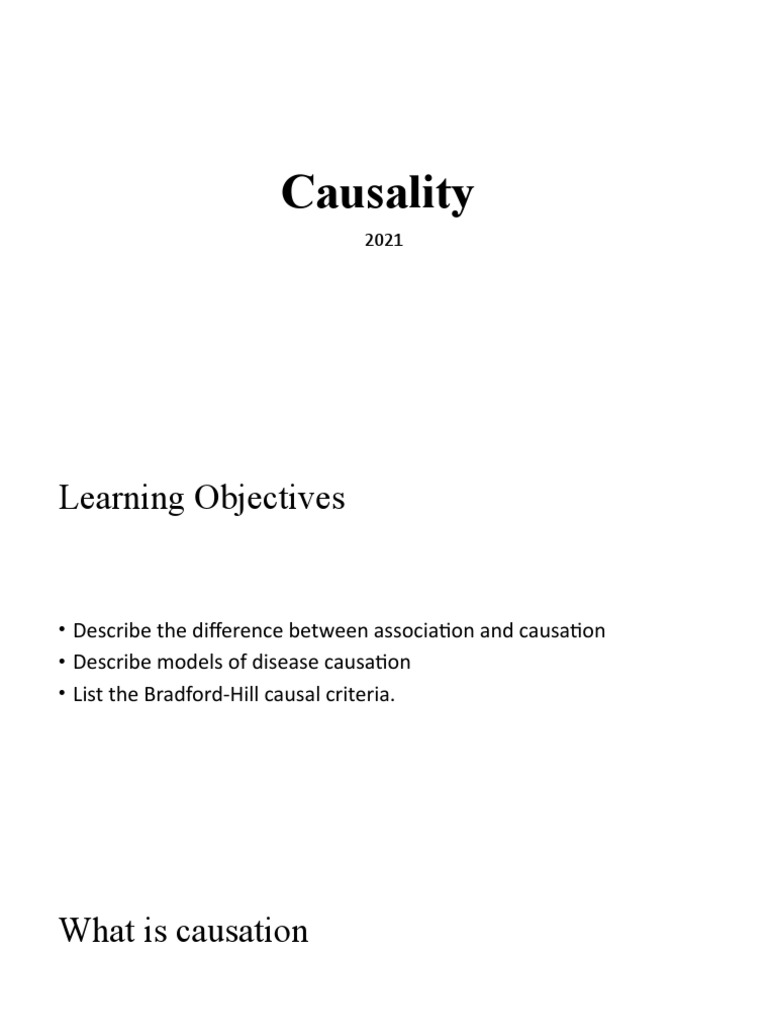 Causality | PDF | Causality | Cohort Study