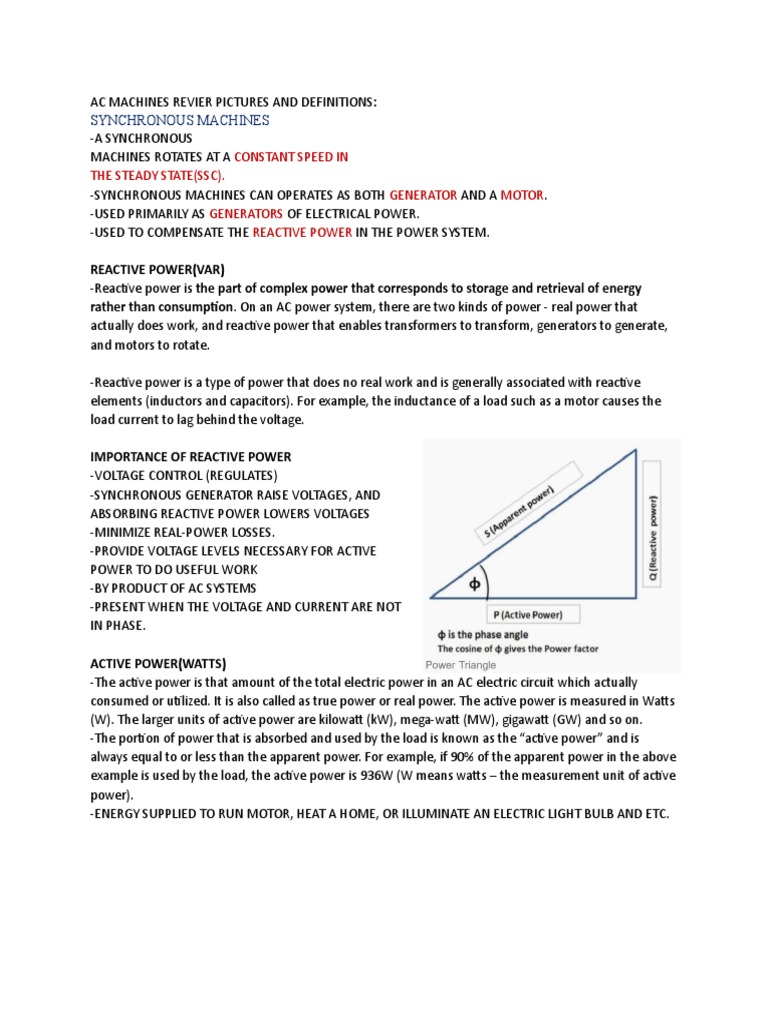 Ac Machines Reviewer | PDF