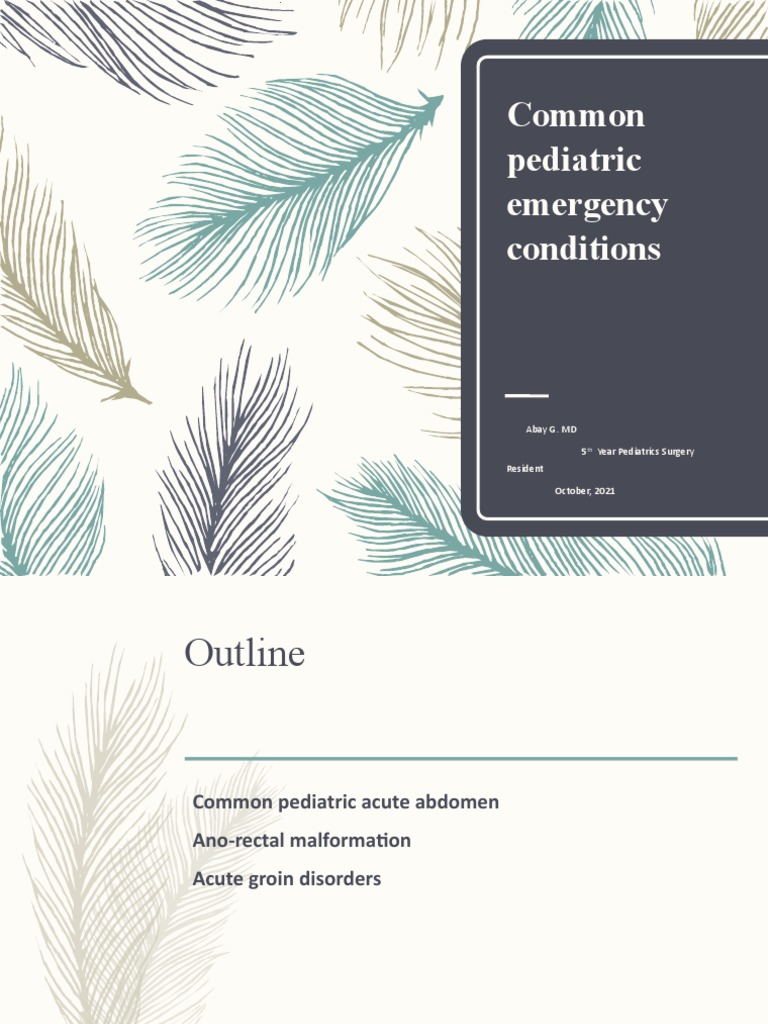 Common Pediatric Emergency Conditions | PDF | Medical Specialties ...