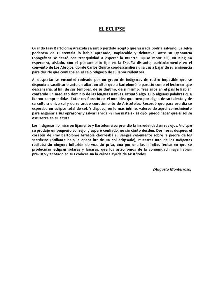 Lectura 1 - El Eclipse | PDF