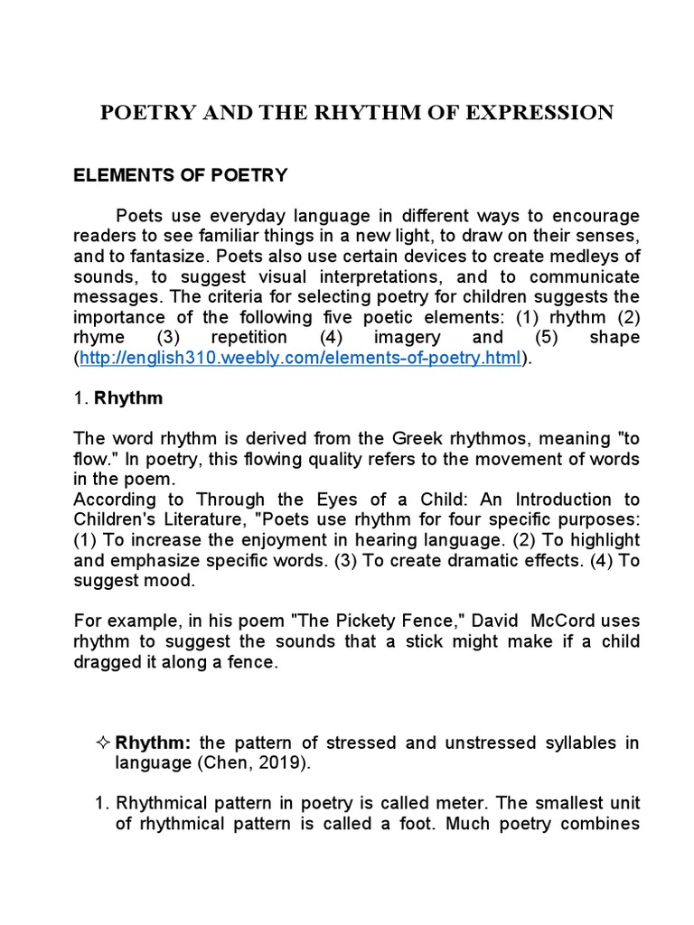 Poetry Part 02 | PDF | Poetry | Rhyme