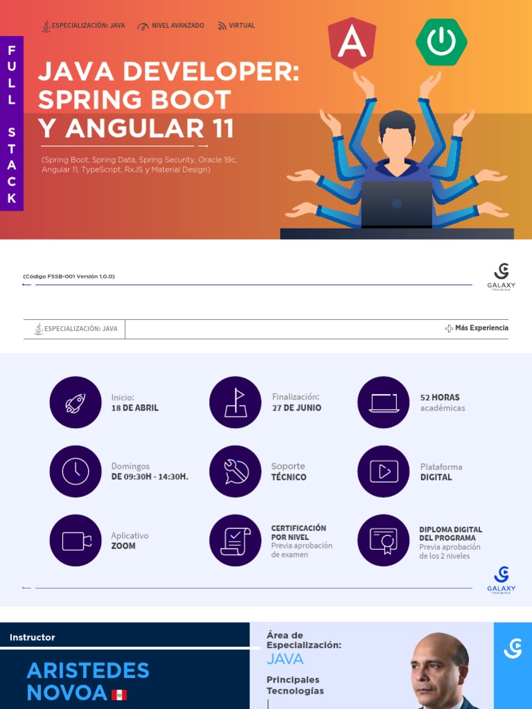 Temario - Full Stack Java | PDF | Java (lenguaje de programación) | Transferencia de estado ...