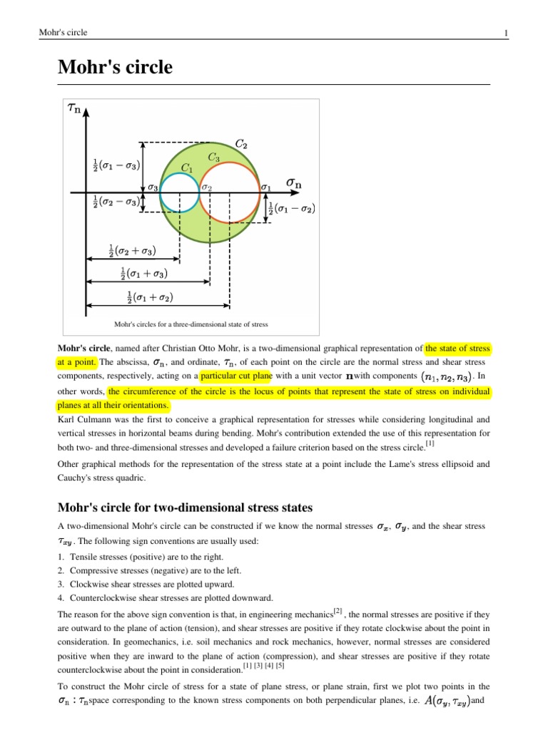 Mohr 1 | PDF | Stress (Mechanics) | Continuum Mechanics