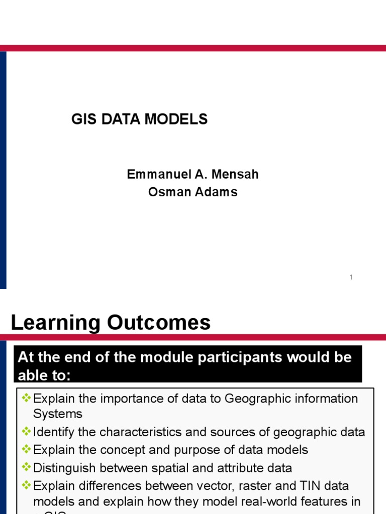 Module 2 GIS Data Models Mensah2020 | PDF | Relational Database ...