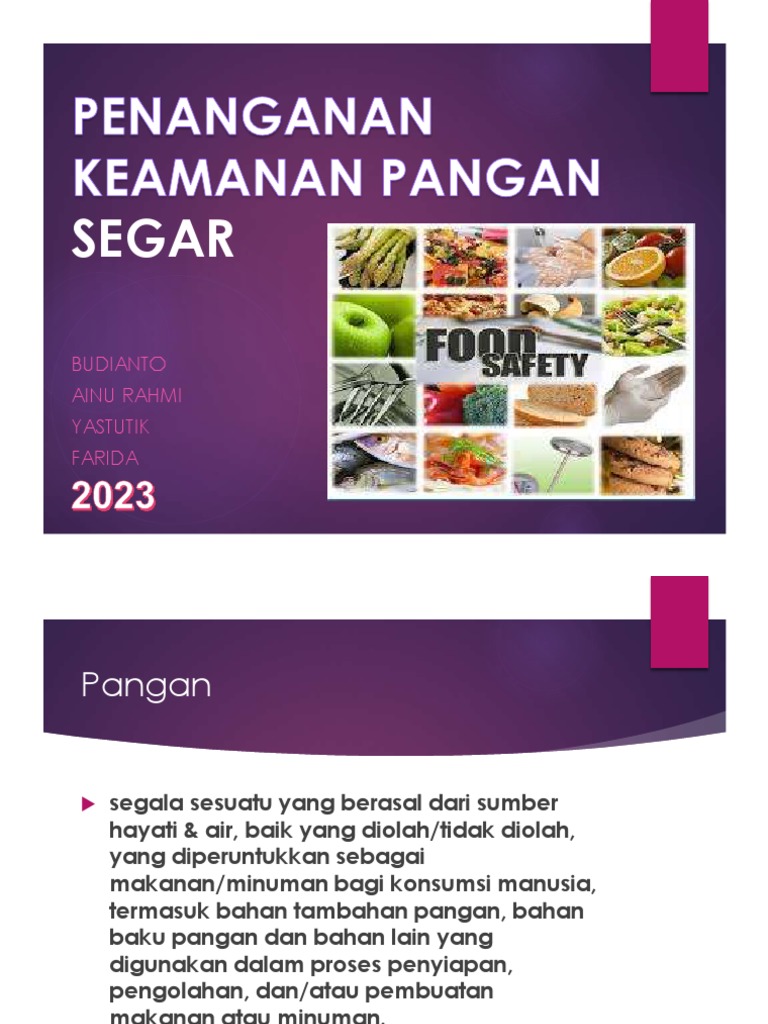 2023 - Keamanan Pangan Segar | PDF