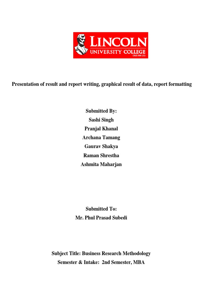 Business Research Report Guidelines | PDF | Statistics | Methodology