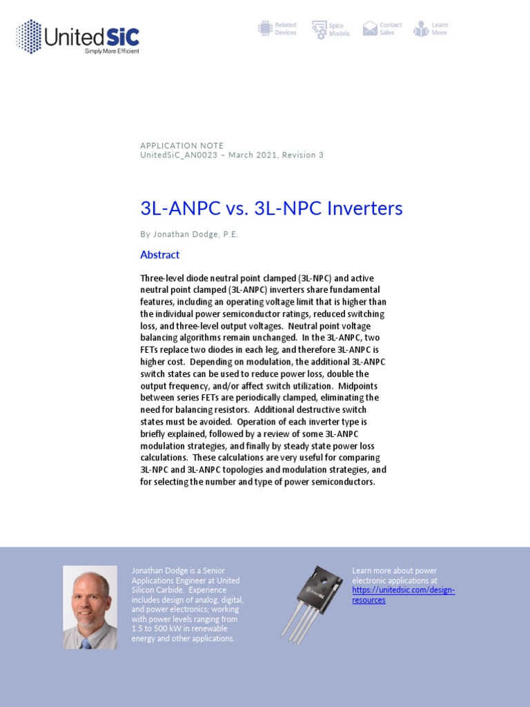 3L-ANPC vs. 3L-NPC Inverter Analysis | PDF | Power Inverter | Power ...