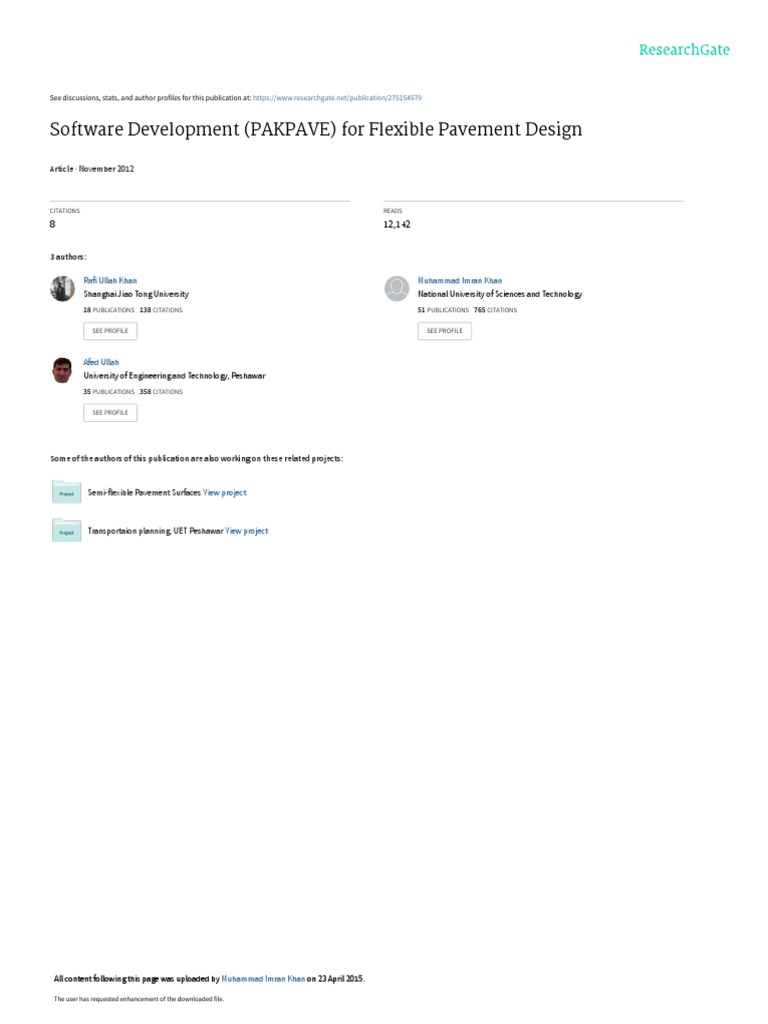 Software Development PAKPAVE Forflexible Pavement Design | Download ...