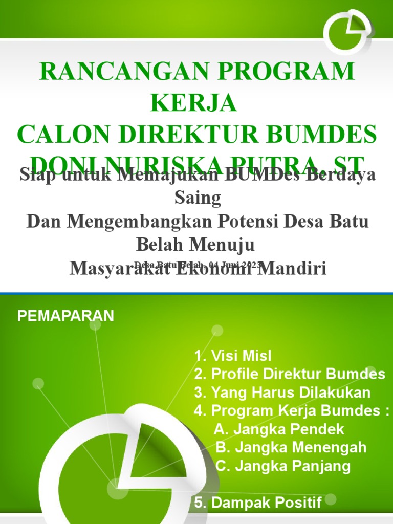 Rancangan Program Kerja Bumdes - Doni Nuriska Putra, ST | PDF