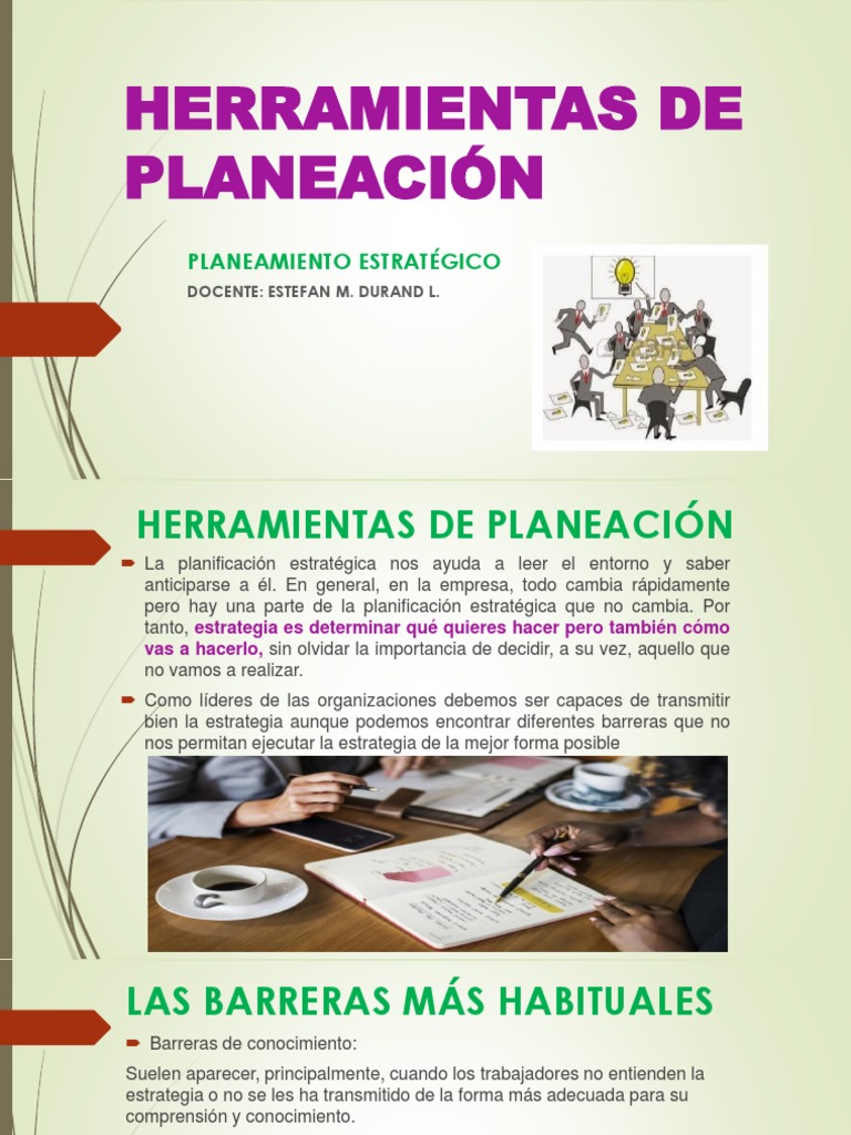 Herramientas de Planeación | PDF | Planificación | Planificación estratégica