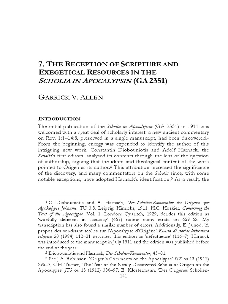 T R S E R (GA 2351) : Cholia in Pocalypsin | PDF | Exegesis | Lexicon